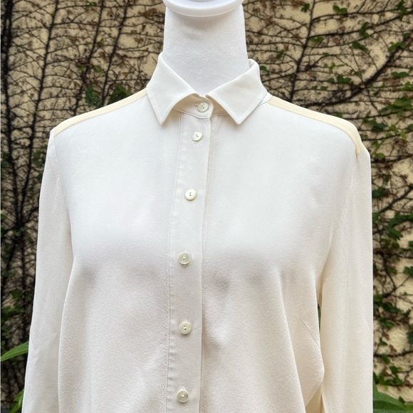 Magaschoni | Tops | Magaschoni New York Off White Ivory Silk Blouse ...